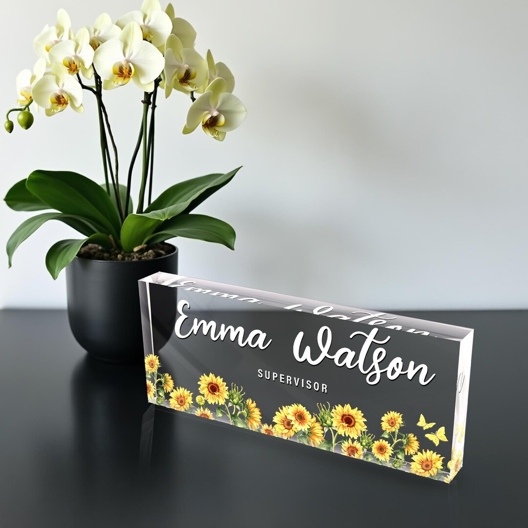 Names Desks Gift Name Plate Personalized Acrylic Name Block Gifts for ...