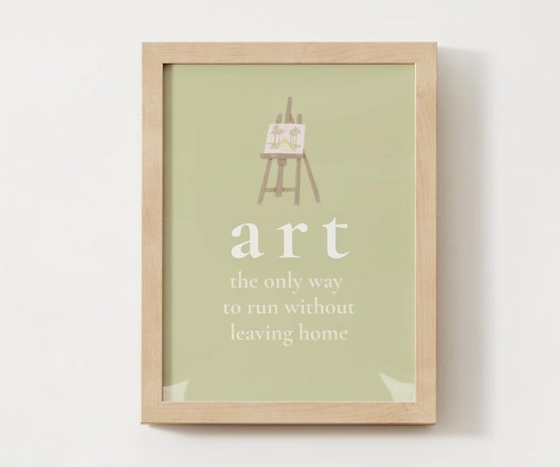 Sage Green Art Quote Poster - Inspirational Printable Wall Art | 18x24 ...