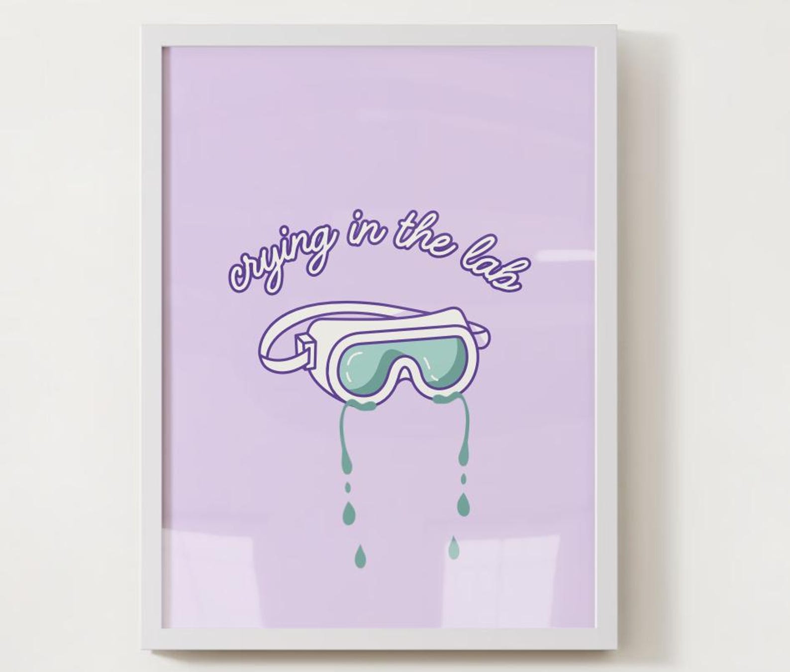 Funny STEM Chemistry Girl Poster Set - Pastel Digital Prints | 'crying ...