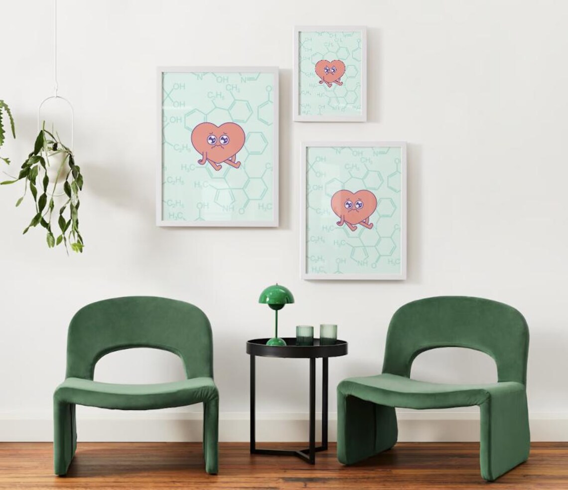 Funny STEM Chemistry Girl Poster Set - Pastel Digital Prints | 'crying ...