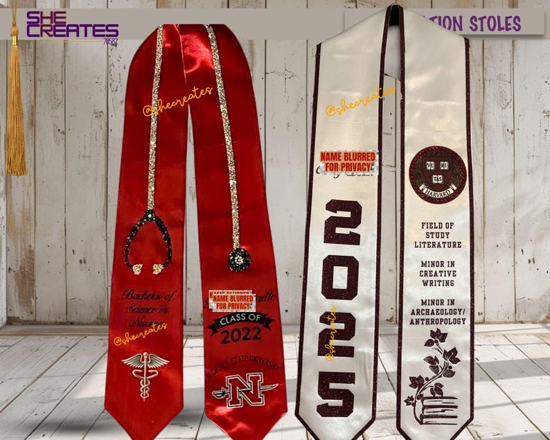 Custom Graduation Stole, Personalized Graduation Stole - Etsy