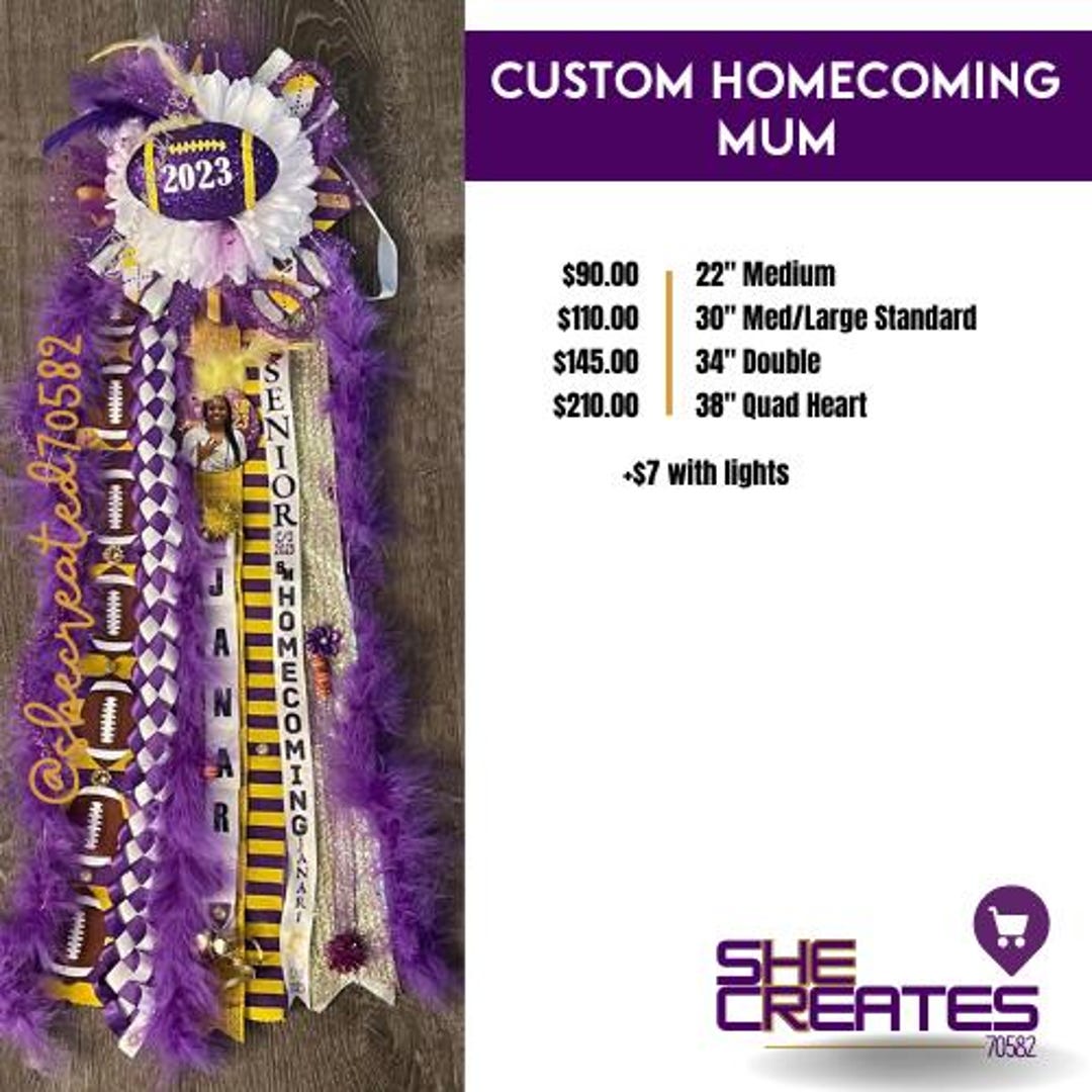 Custom Homecoming Mums for a Memorable HOCO Experience, Show Your ...