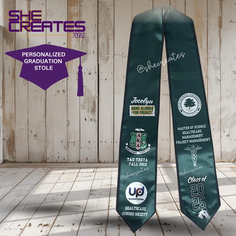 Custom Graduation Stole, Personalized Graduation Stole - Etsy