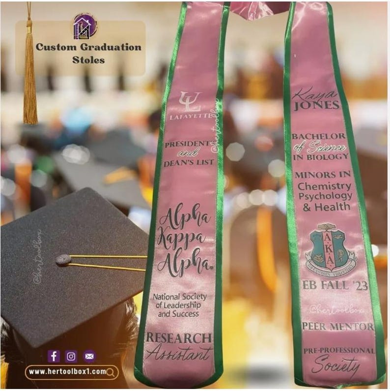 Custom Graduation Stole, Personalized Graduation Stole - Etsy