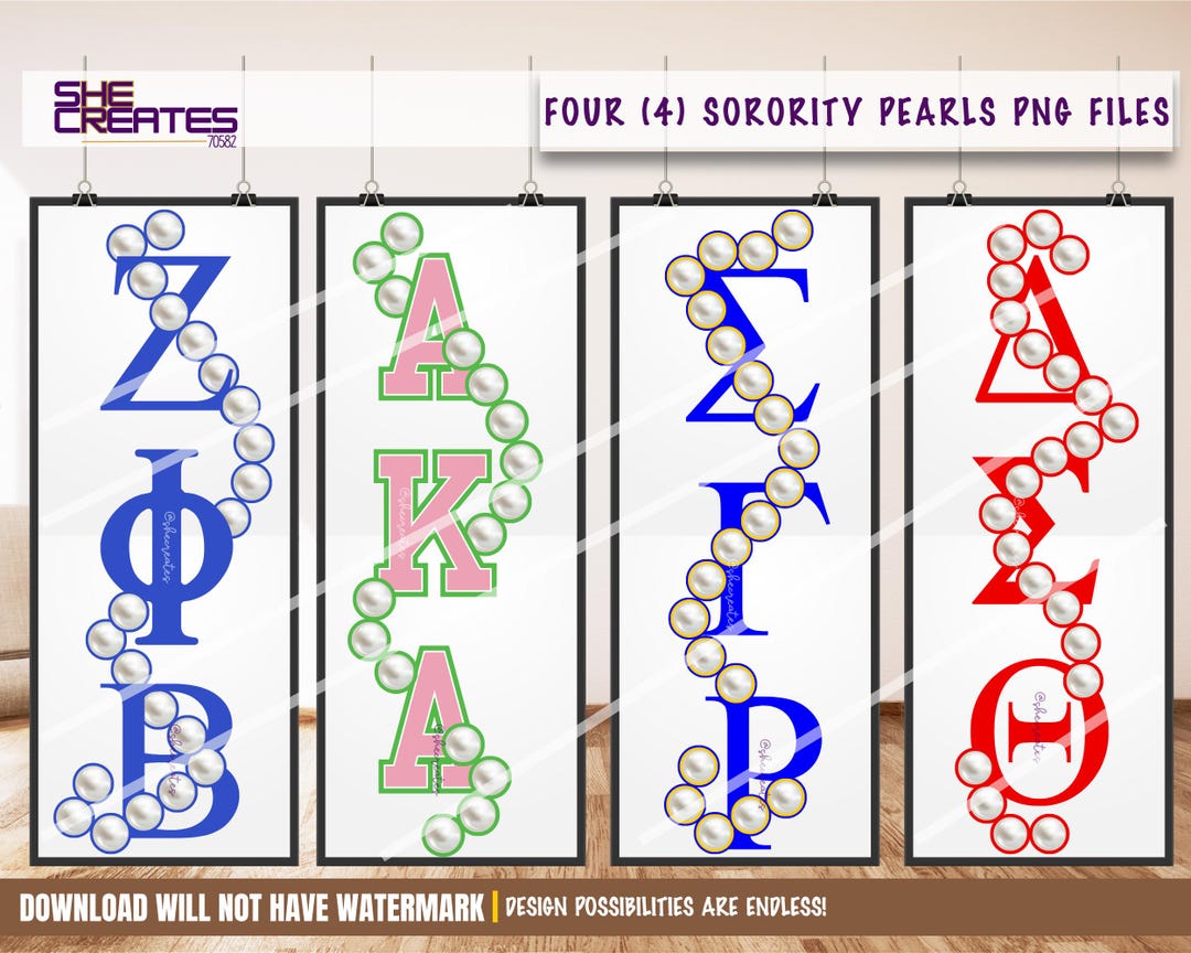 Sorority Digital File SVG PNG, AKA Pearls, Delta Pearls, Zeta Pearls ...