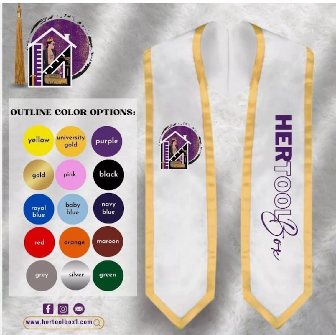 Custom Graduation Stole Personalized Graduation Stole - Etsy