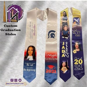 Custom Graduation Stole, Personalized Graduation Stole - Etsy