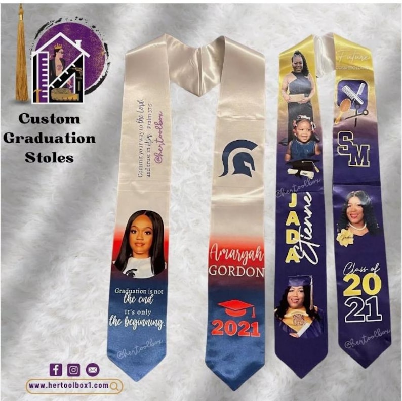 Custom Graduation Stole, Personalized Graduation Stole - Etsy
