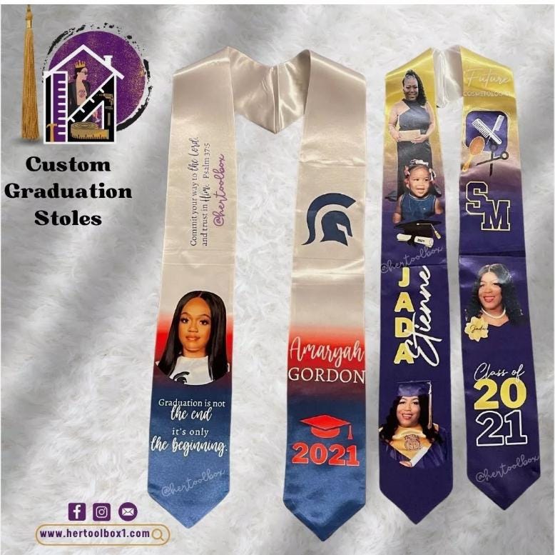Custom Graduation Stole, Personalized Graduation Stole - Etsy