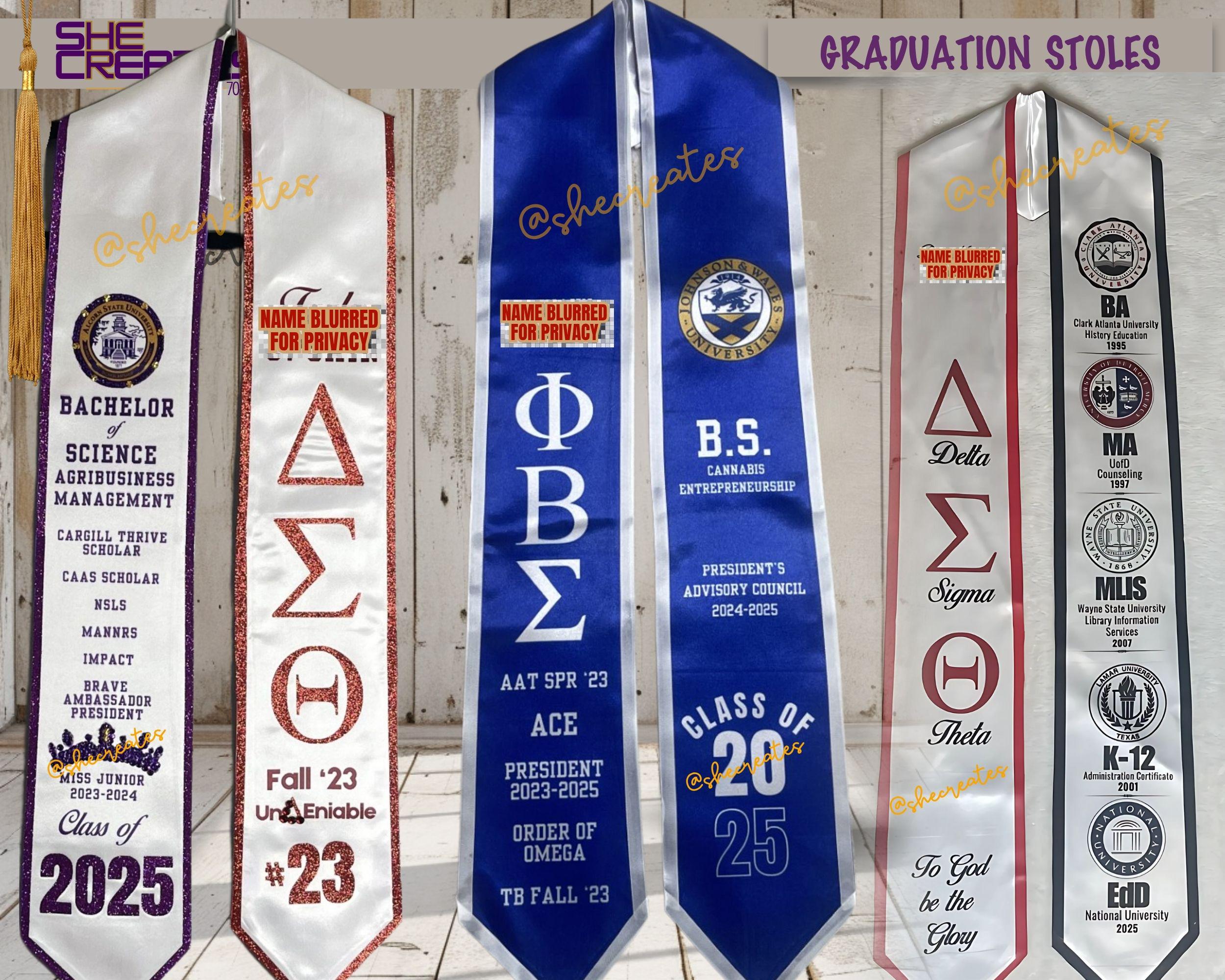 Custom Graduation Stole, Personalized Graduation Stole - Etsy