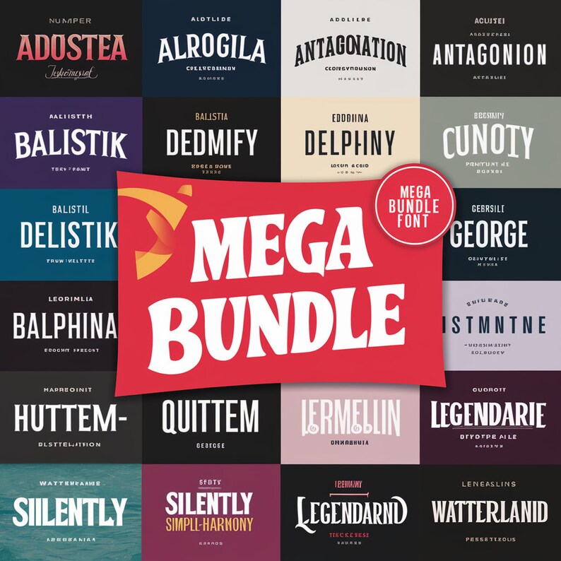 250 Massive Collection Fonts Mega Bundle - Etsy