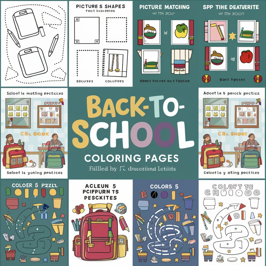 Fun Back to School Activities: Coloring Pages, Image Tracing, and ...