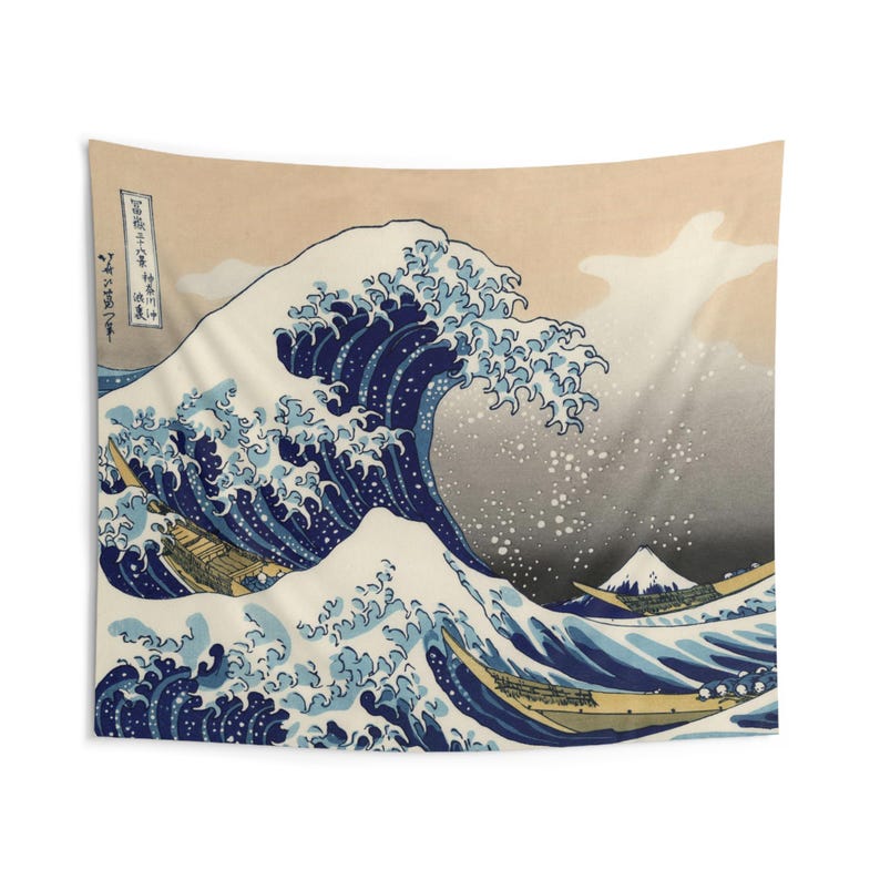 The Great Wave off Kanagawa Indoor Wall Tapestries Great for Dorm Decor ...