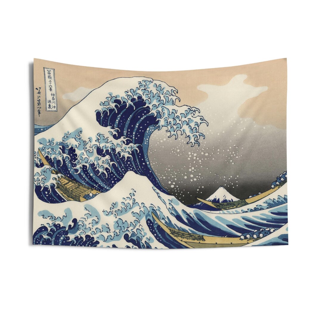The Great Wave off Kanagawa Indoor Wall Tapestries Great for Dorm Decor ...