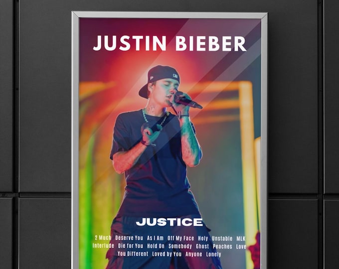Justin Bieber Justice Album Poster - Etsy Canada
