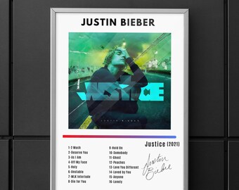 Justin Bieber Justice Album Poster - Etsy Canada