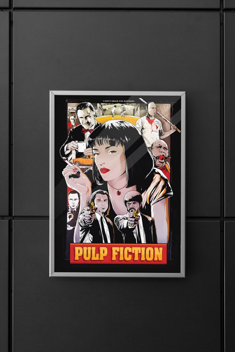 Pulp Fiction Pulp Fiction Poster Pulp Fiction Film Posters Movie Poster Poster Wall Art Home ...