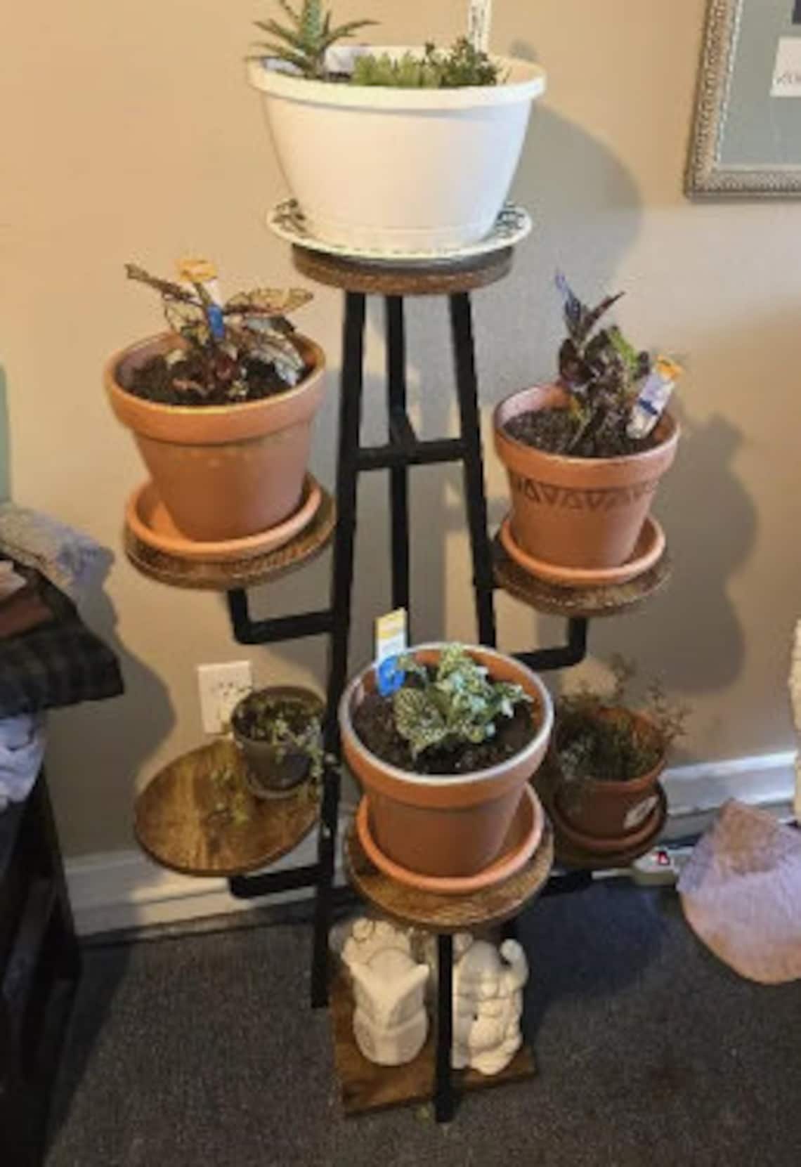 7 Tier Potted Plant Stand Indoor Wooden Plant Stand Multi-plant Holder ...