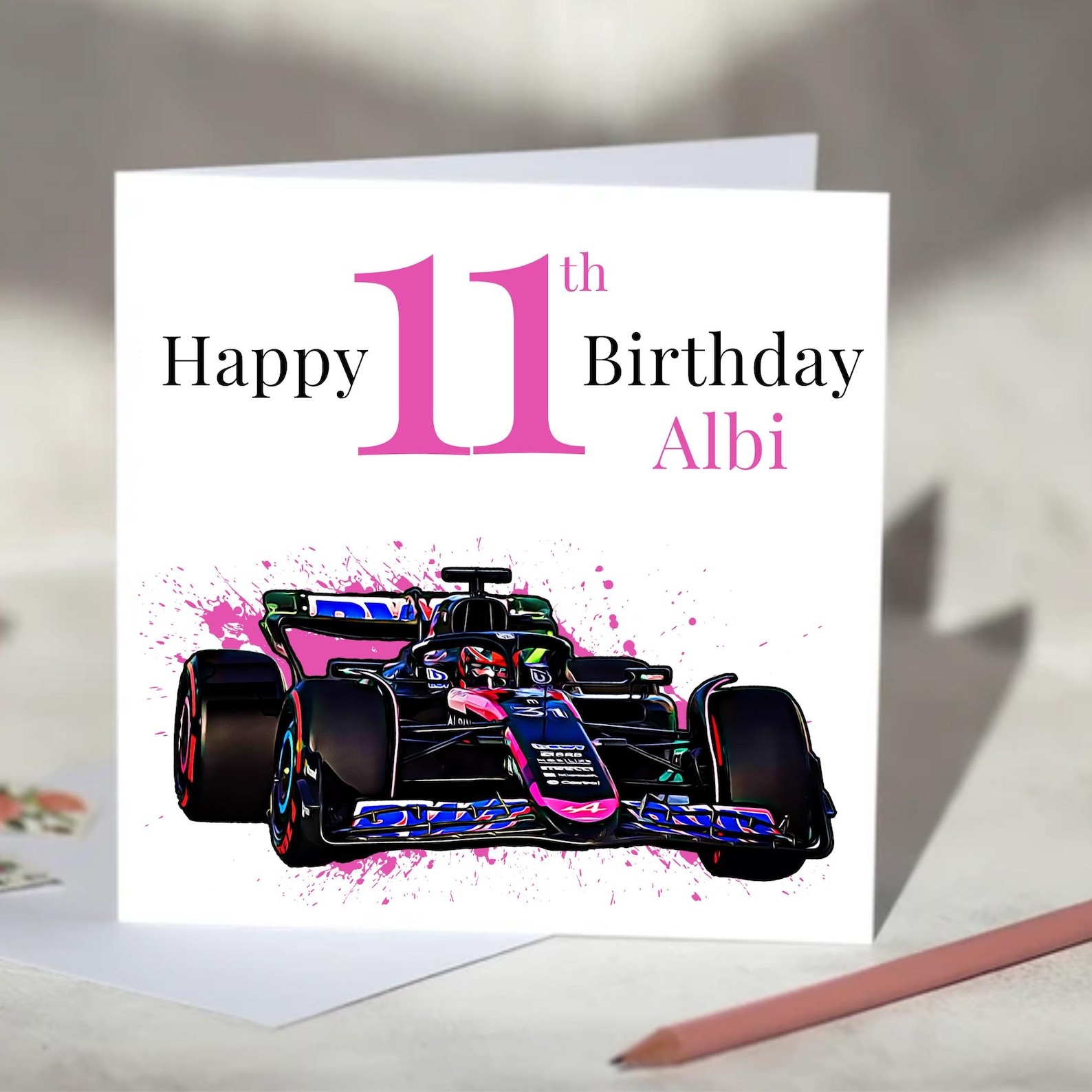 Alpine F1 Personalised Birthday Card for Formula 1 Fans - Pierre Gasly ...
