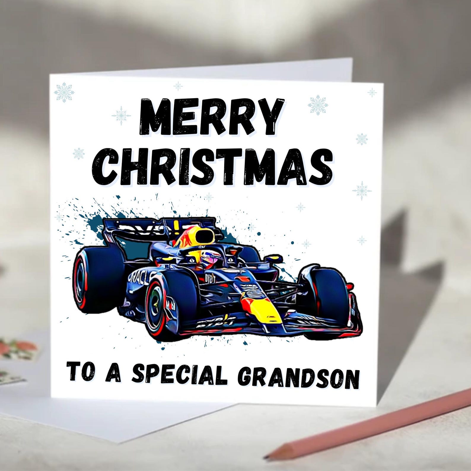 F1 Personalised Christmas Card for Formula 1 Fans - Mercedes, Mclaren ...