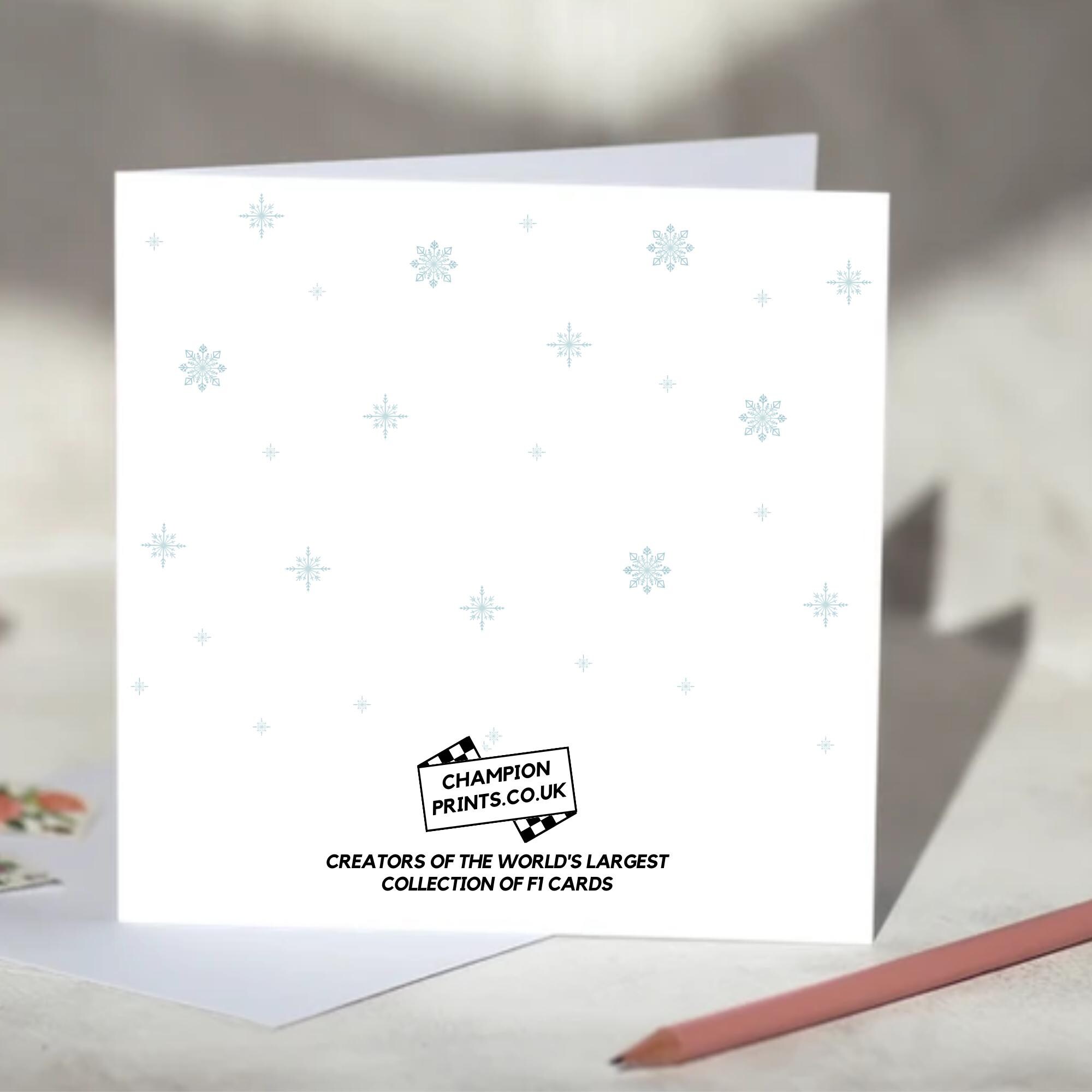 Max Verstappen F1 Christmas Card - Enjoy Your Christmas to the Max ...