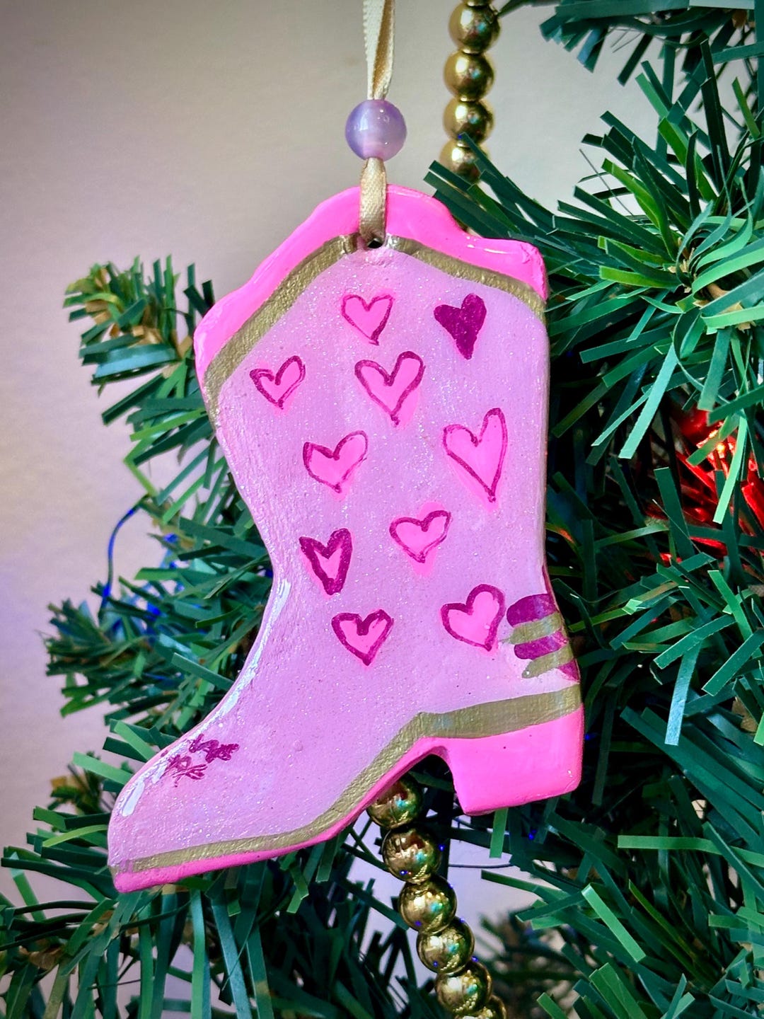 Pink Pony Club Cowgirl Boot Ornament - Etsy