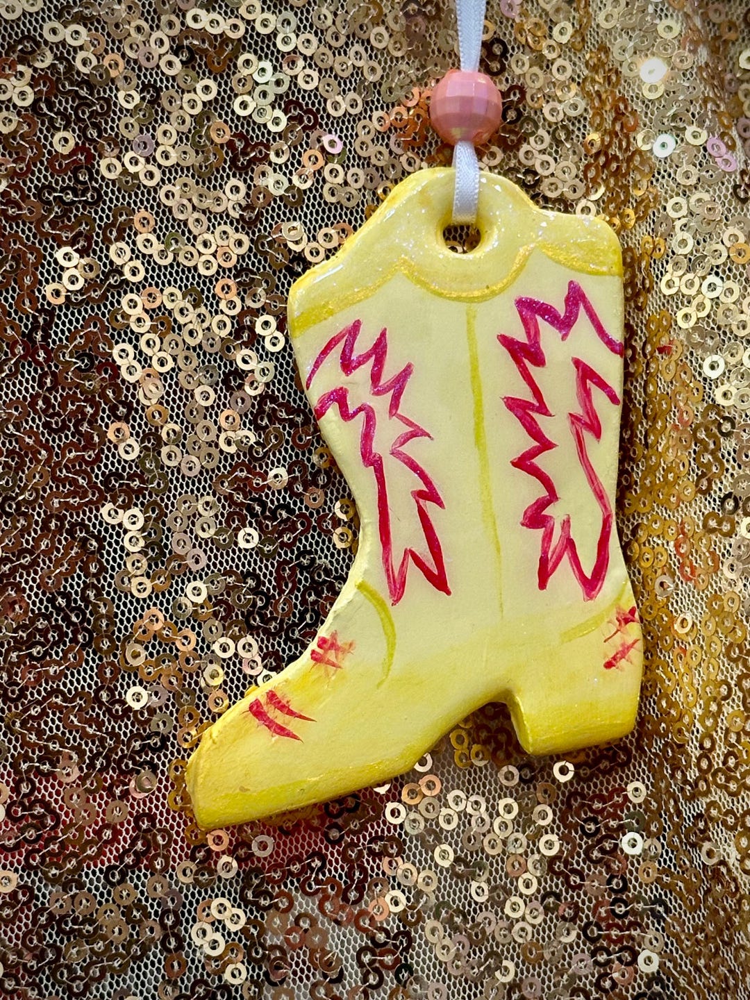 Sunset Hour Western Cowgirl Boot Ornament - Etsy