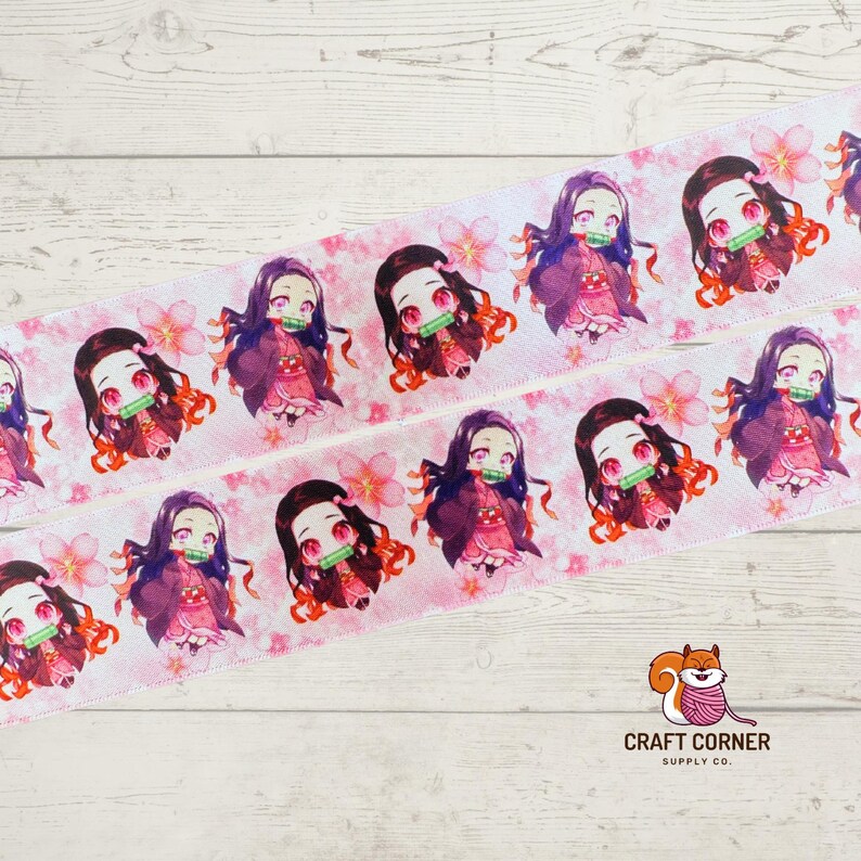 1.5" High Quality Satin Anime Girl Ribbon (1 Yard, 3 Yards, 5 Yards) - Etsy