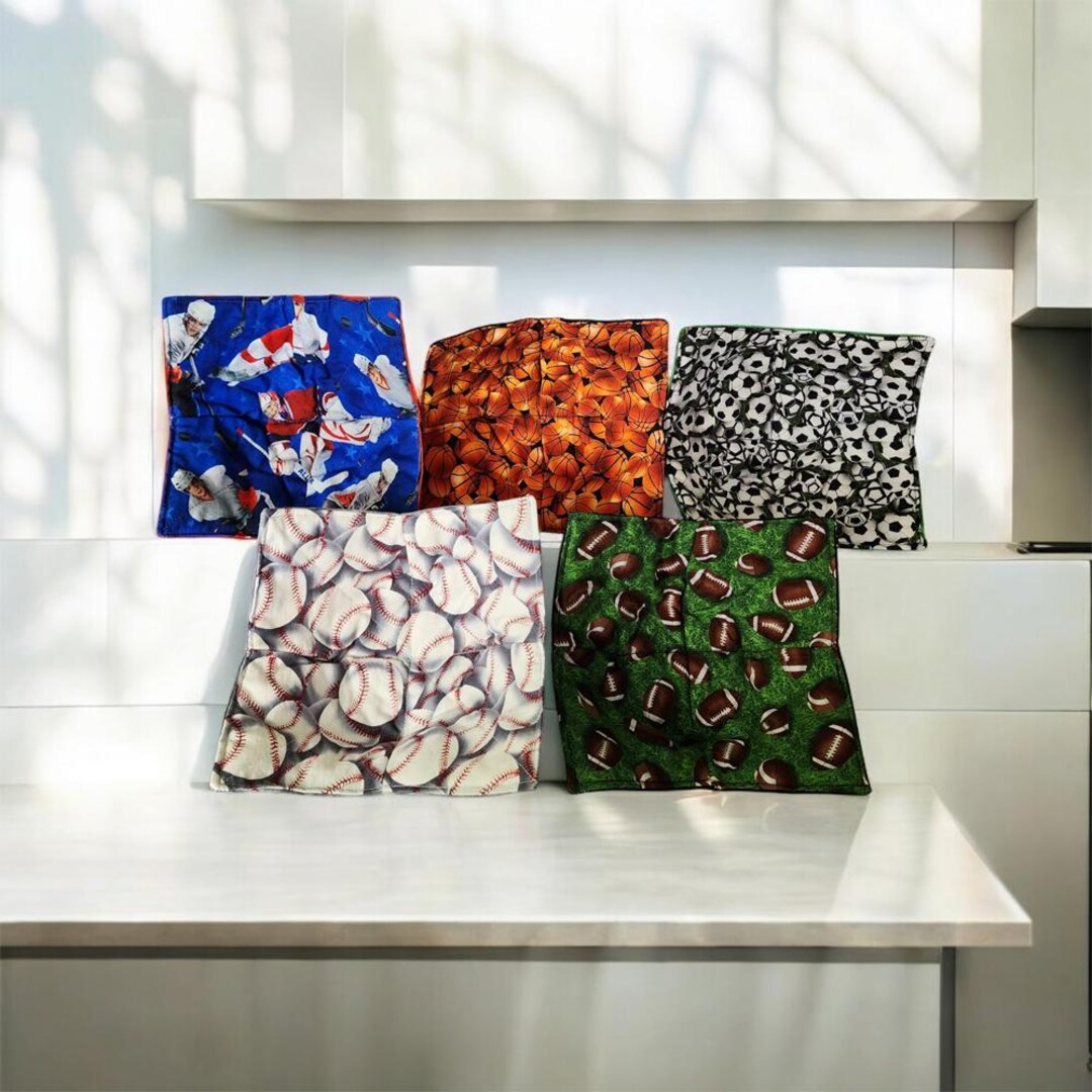 Napkin Sports Theme Baseball Pot Holders, Soup Bowl Cozy, Handmade Bowl ...