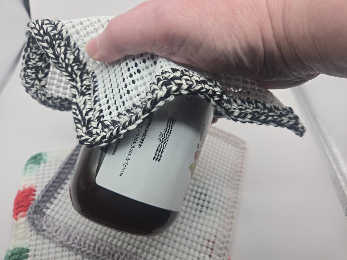 Jar Grippers/openers -rubber Gripper With Crochet Border - Etsy