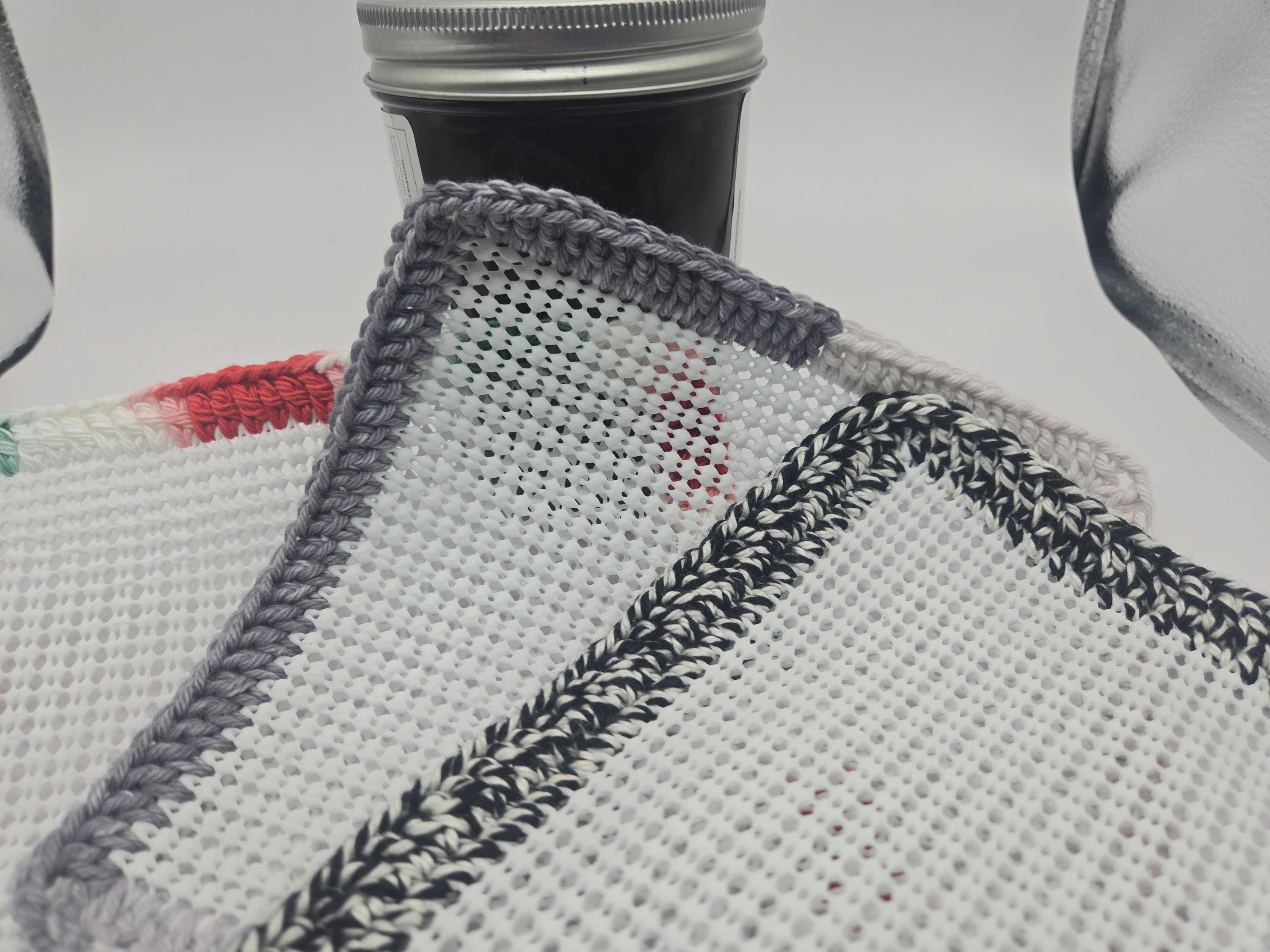 Jar Grippers/openers -rubber Gripper With Crochet Border - Etsy