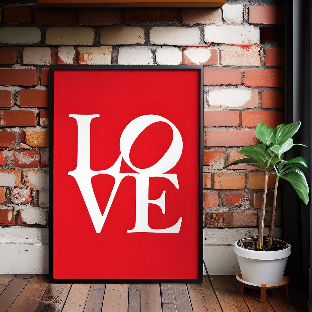 Retro Print-love Art,love Poster-70s Wall Print-preppy Poster-trendy ...