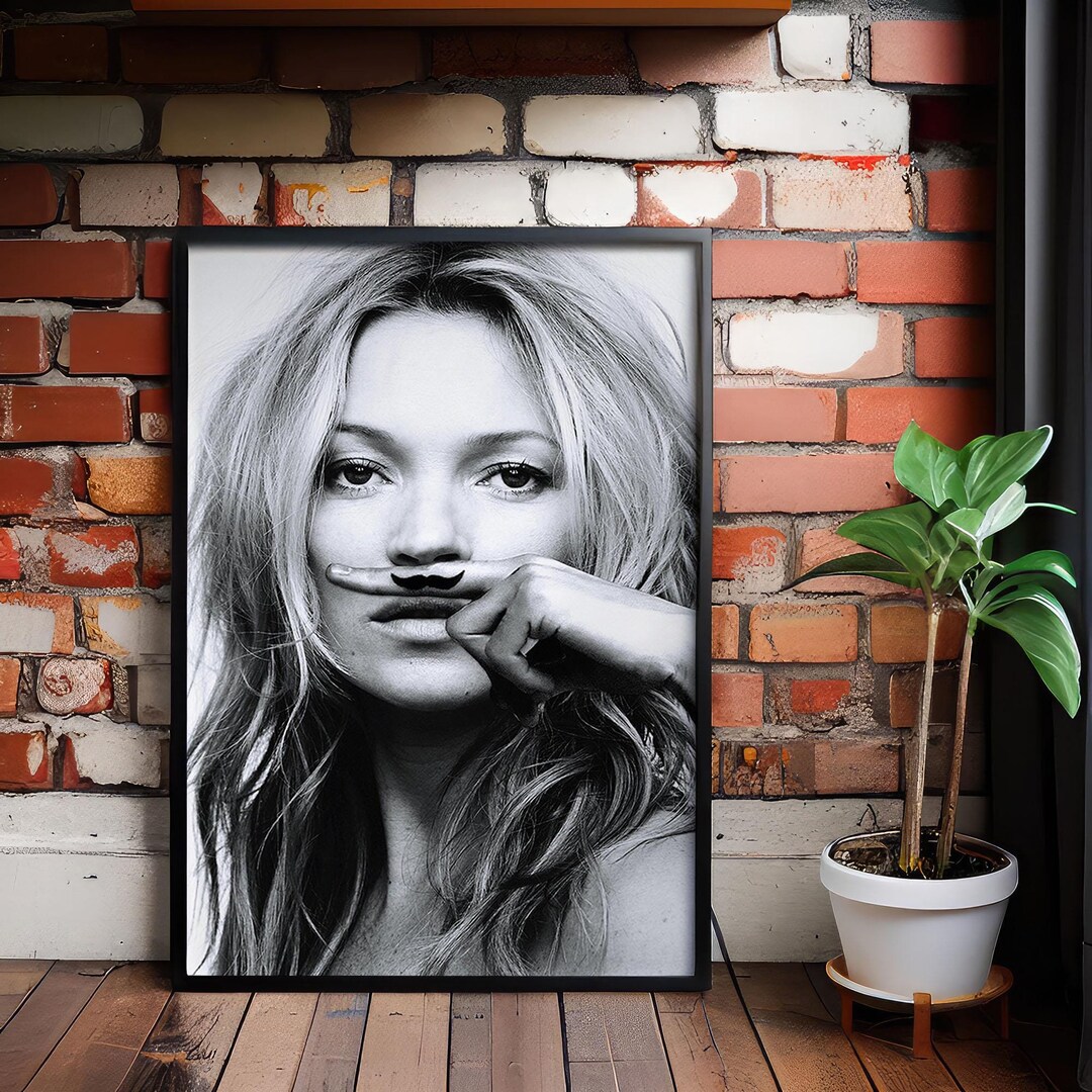 Kate Moss Poster Fashion Poster Fashion Wall Art Woman Kate Moss ...