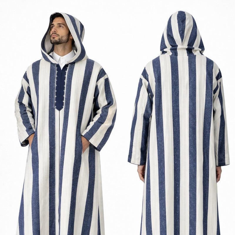 Striped Moroccan Djellaba - Etsy