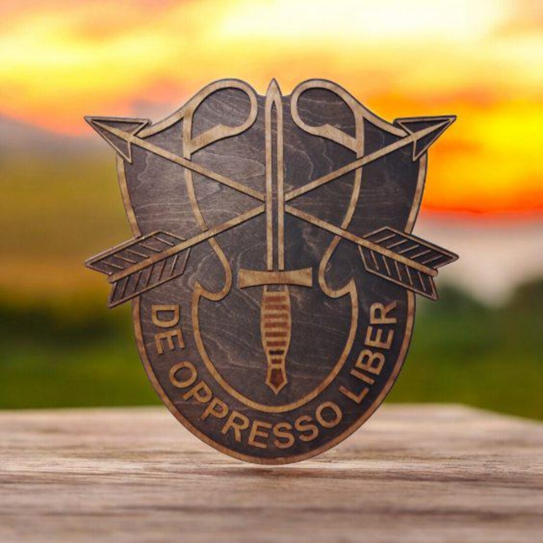 Wood Special Forces Us Army De Oppressors Liber Laser Cut Wall Hanging ...