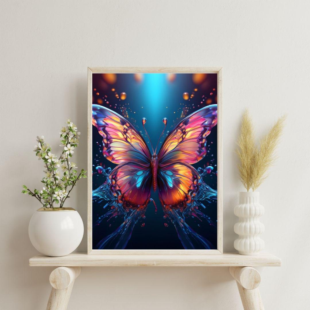 Vibrant Butterfly Digital Art High-resolution Insect Portrait ...