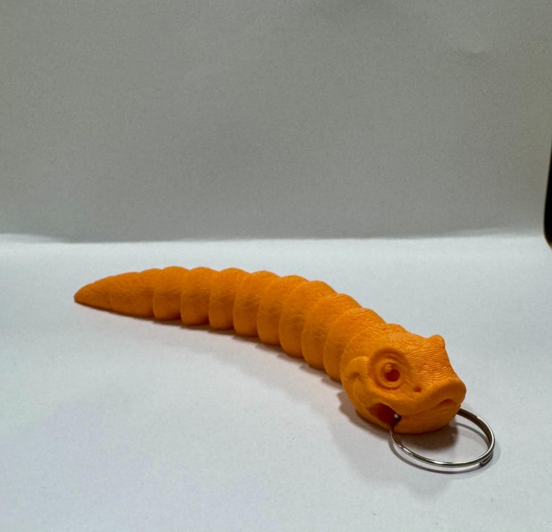 3d Printed Articulated Hognose Snake Keychain - Etsy