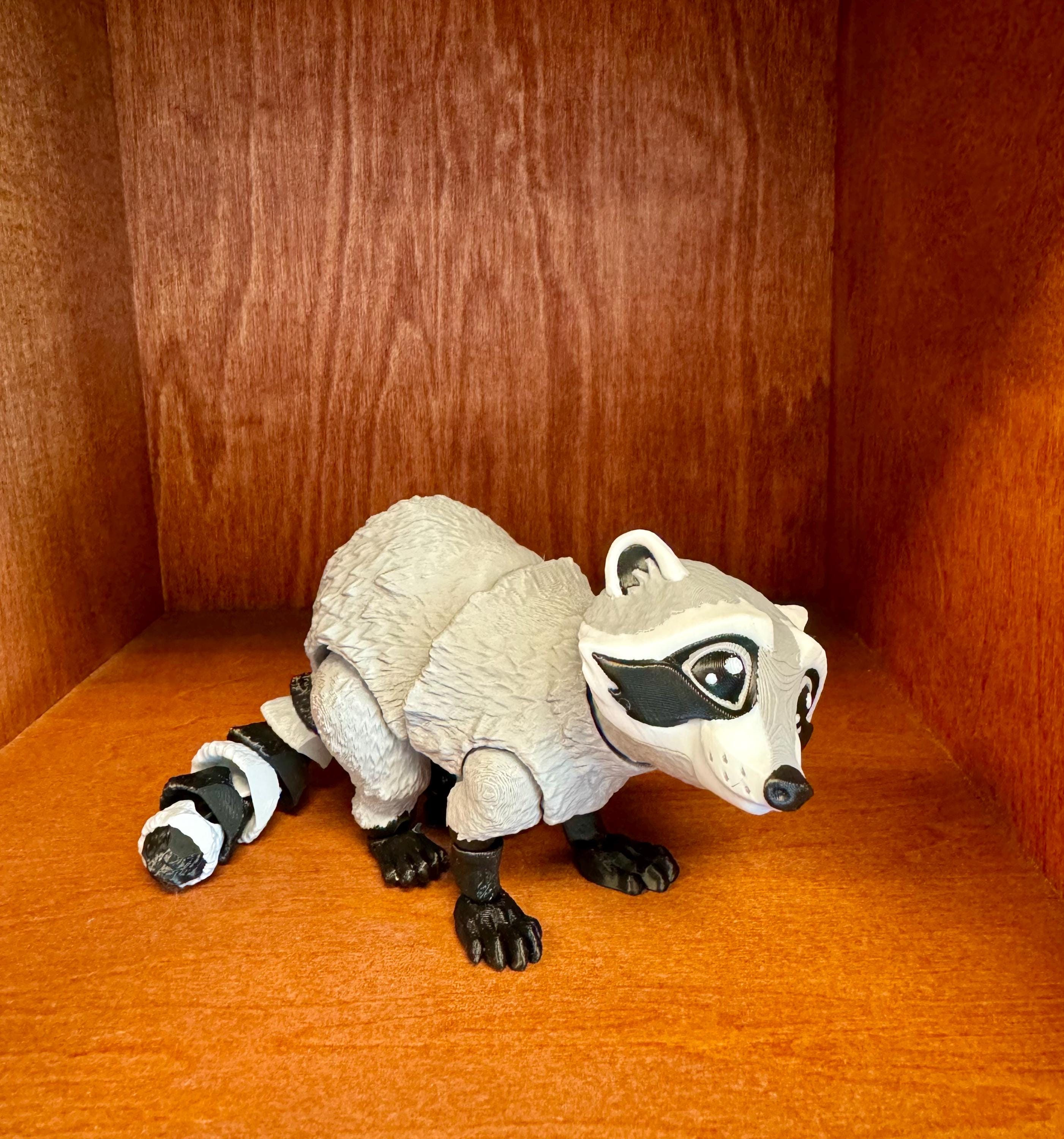 3D Printed Articulated Poseable Raccoon. - Etsy