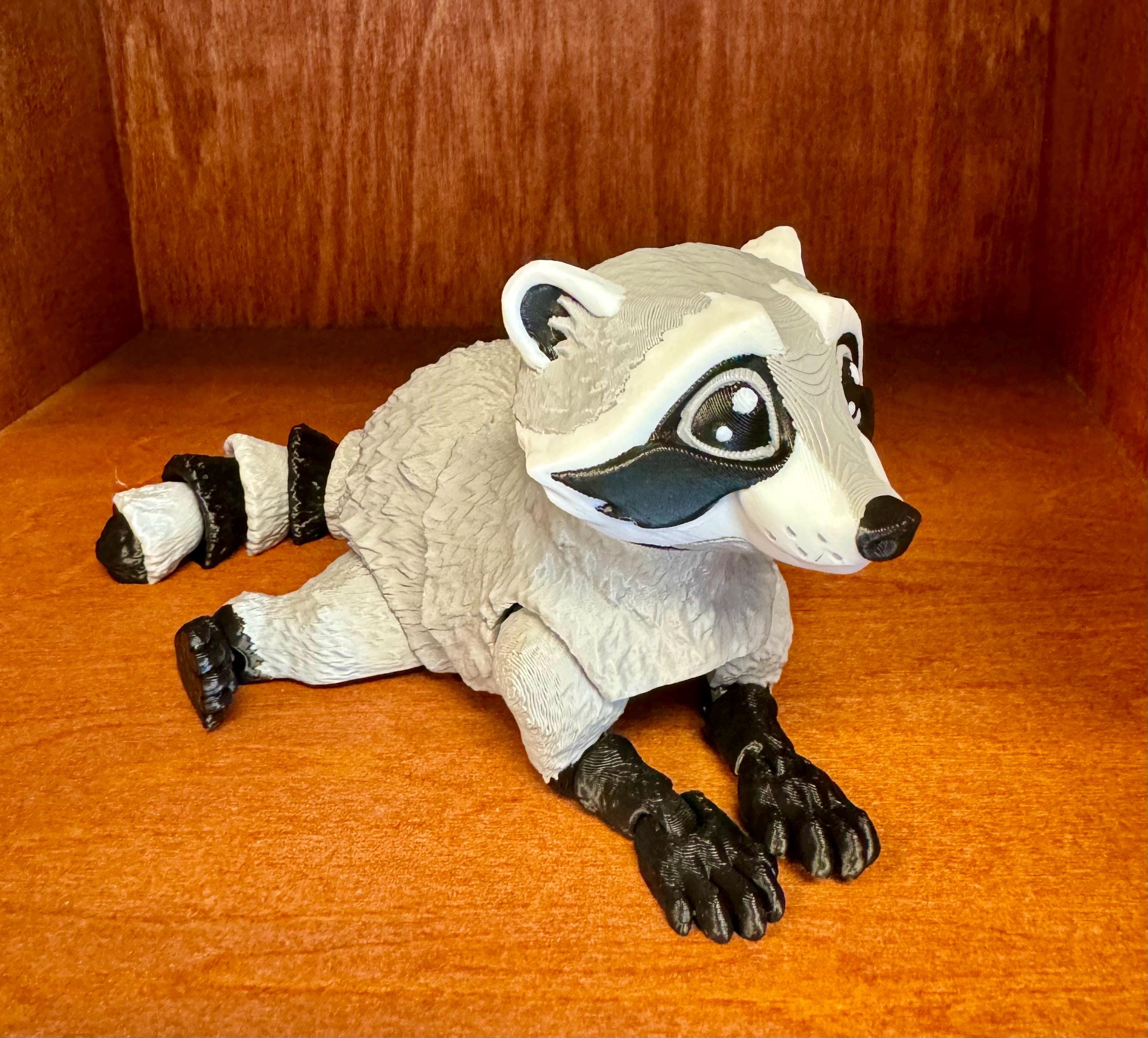 3D Printed Articulated Poseable Raccoon. - Etsy