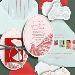 Cecily Semi-custom Invitation Suite, Italian Wedding Invitations ...