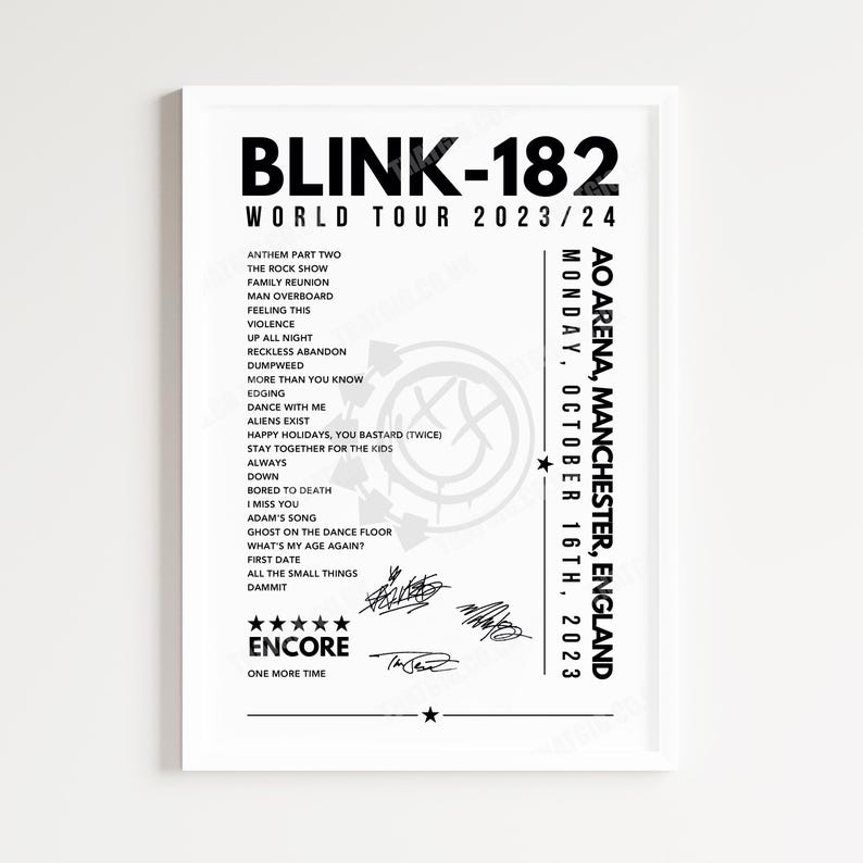 Blink 182 Setlist 2023
