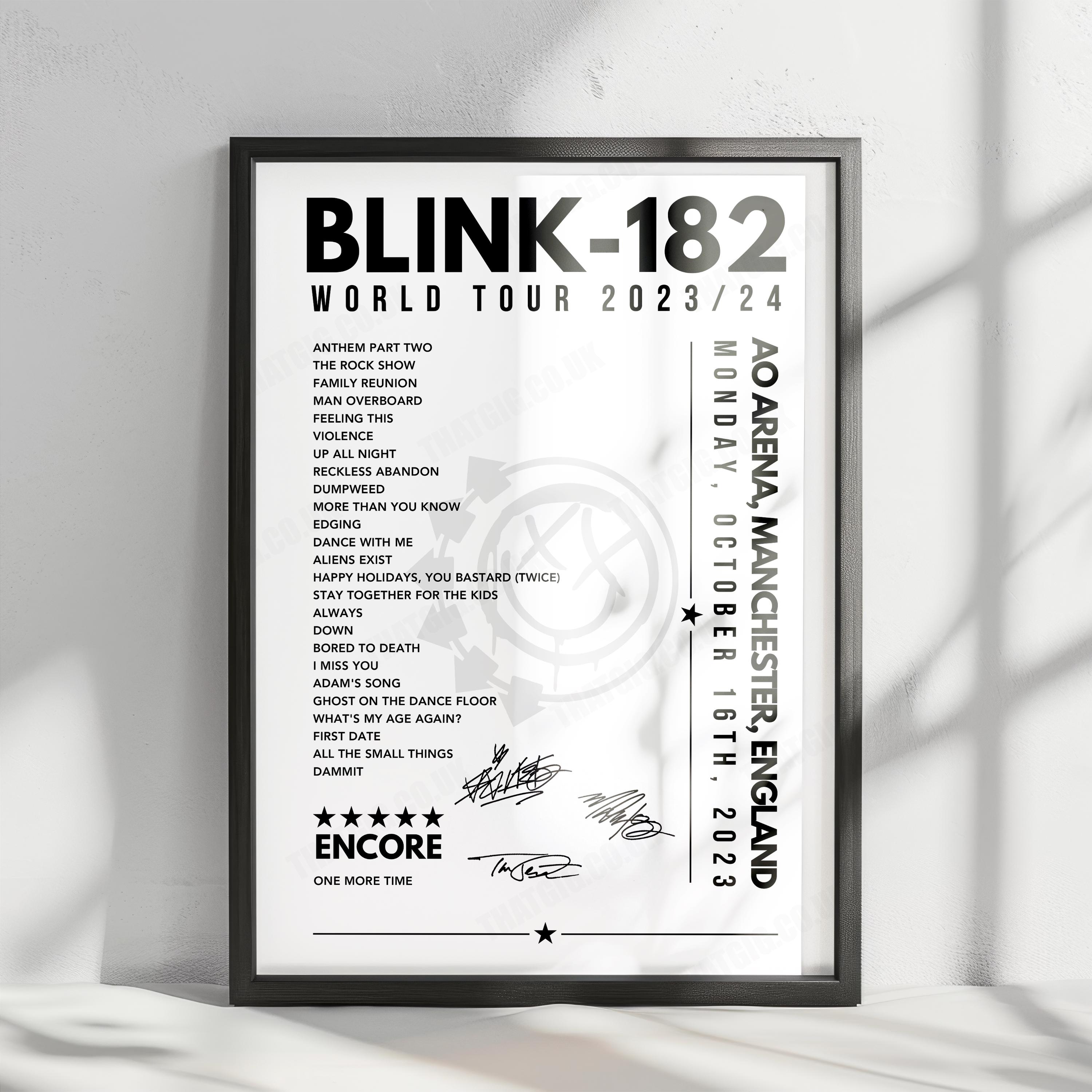 Blink 182 Set List 2023