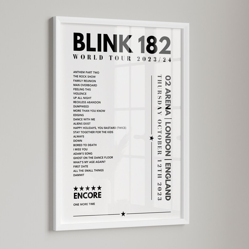 Blink 182 Setlist 2023