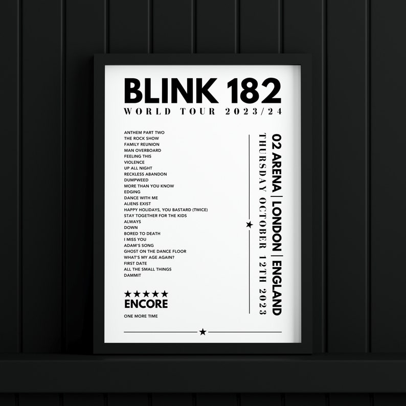 Blink 182 Set List 2023