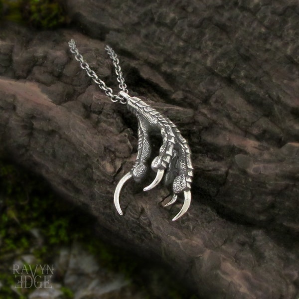 Bird Claw Sterling Necklace - Etsy