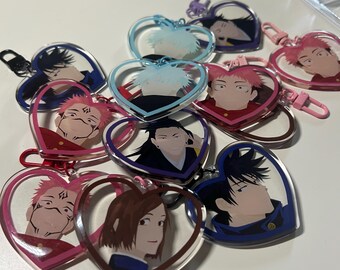 Jujutsu Kaisen Anime Chibi Acrylic Keychains and Bag Decoration Charms ...