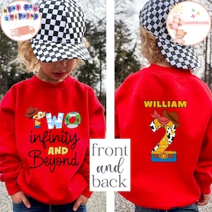 Custom Birthday Toy Story Kids Sweatshirt, Two Infinity and Beyond ...