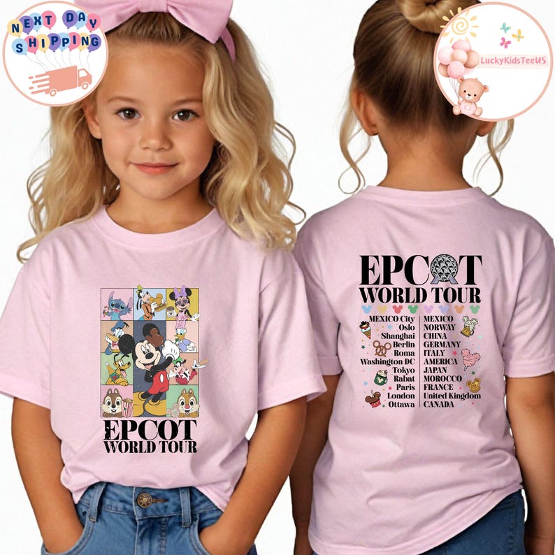 Epcot World Tour Kids T-shirt, Epcot Toddler Sweatshirt, Mickey and ...