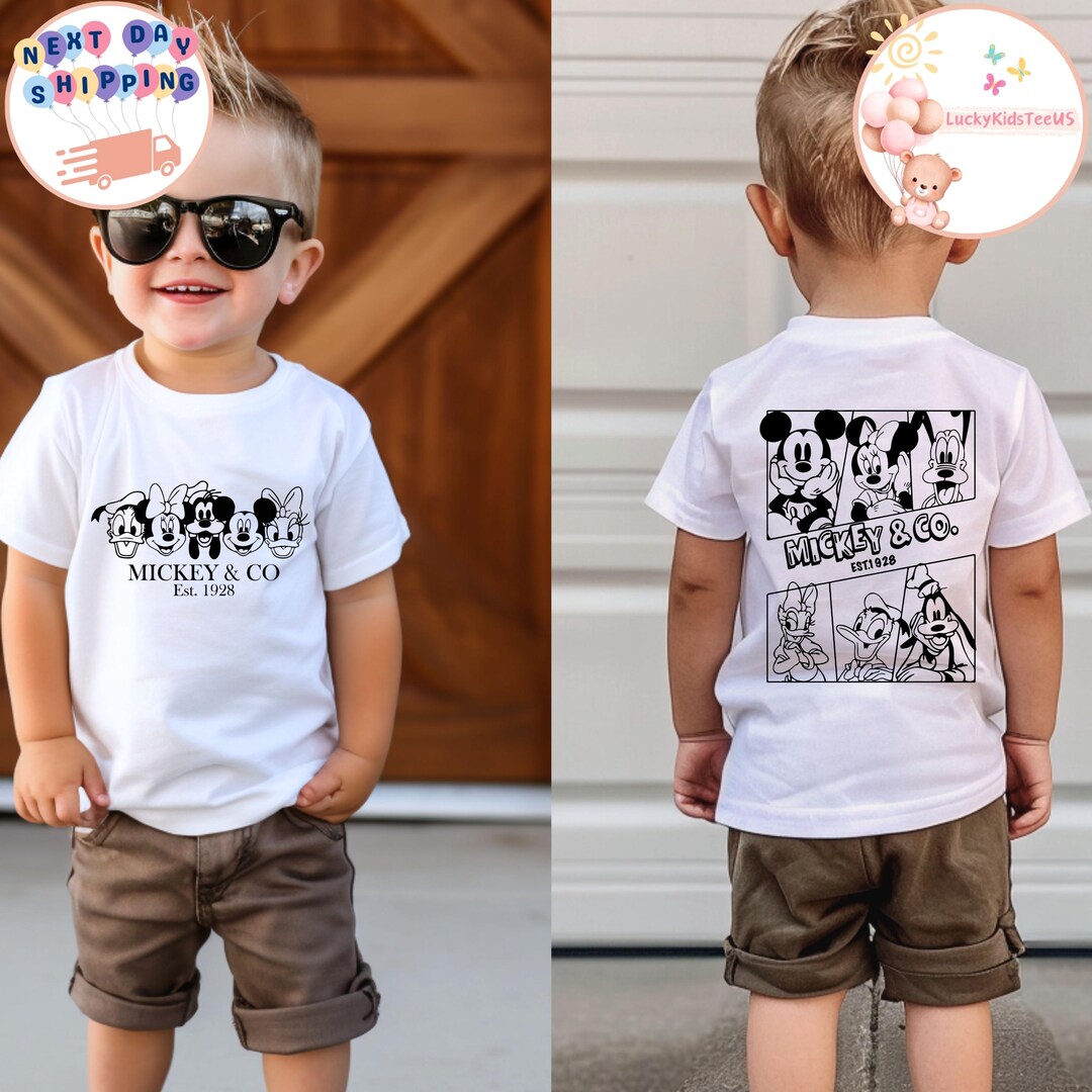 Mickey and Co Est 1928 Kids Shirt, Mickey and Friends Toddler ...