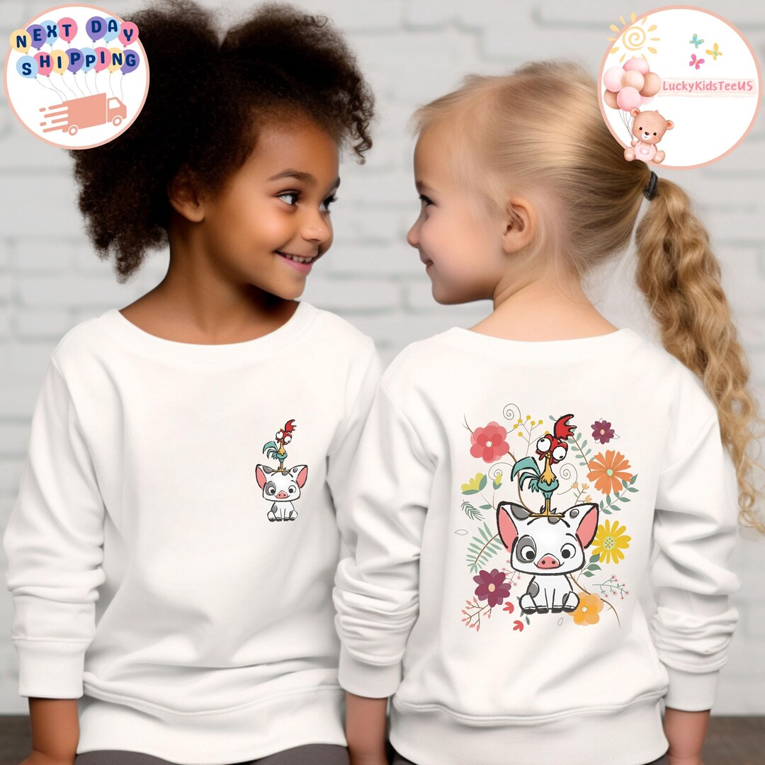 Disney Moana Toddler Sweatshirt, Hei Hei and Pua Kids Shirt, Disney ...